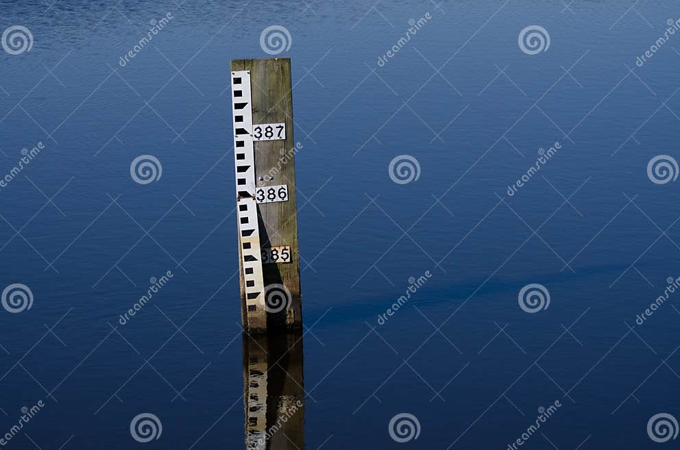 Water Depth Gauge stock photo. Image of ruler, gauge - 31146486