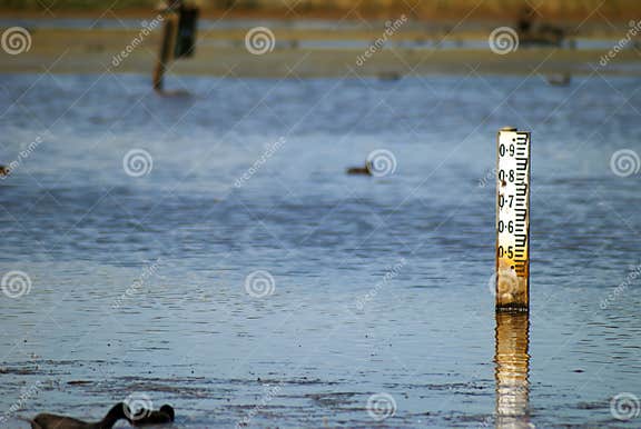 Water depth indicator stock image. Image of outdoors - 87346657