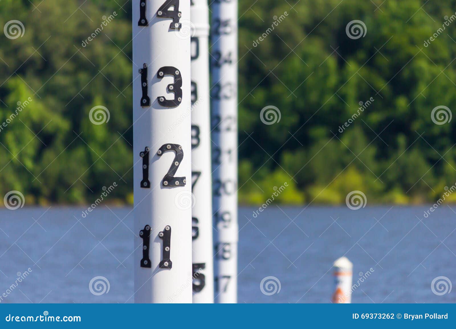 Water Depth Markers stock photo. Image of lake, marker - 69373262