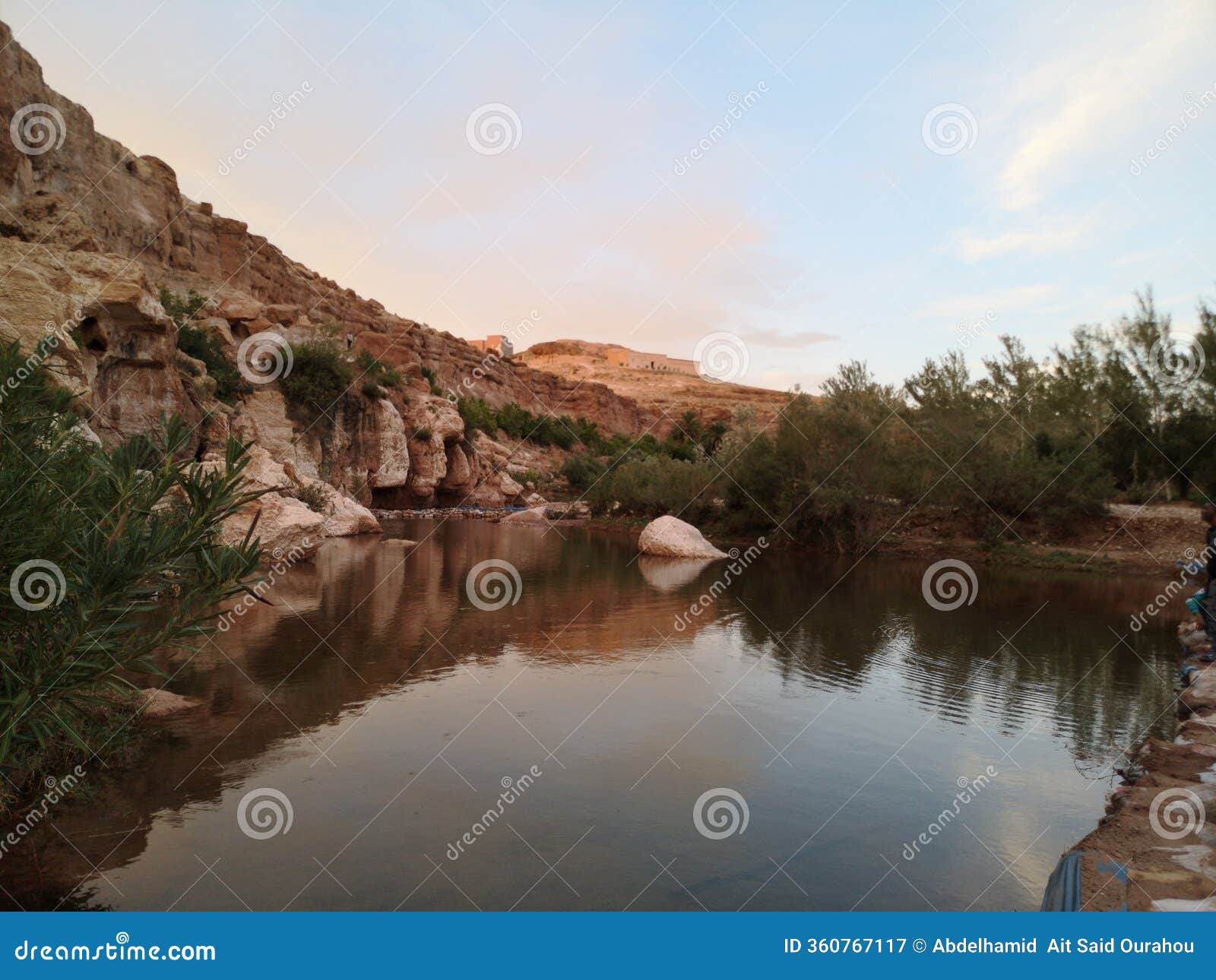 Water on the Deserts between Mountain Stock Image - Image of lake ...