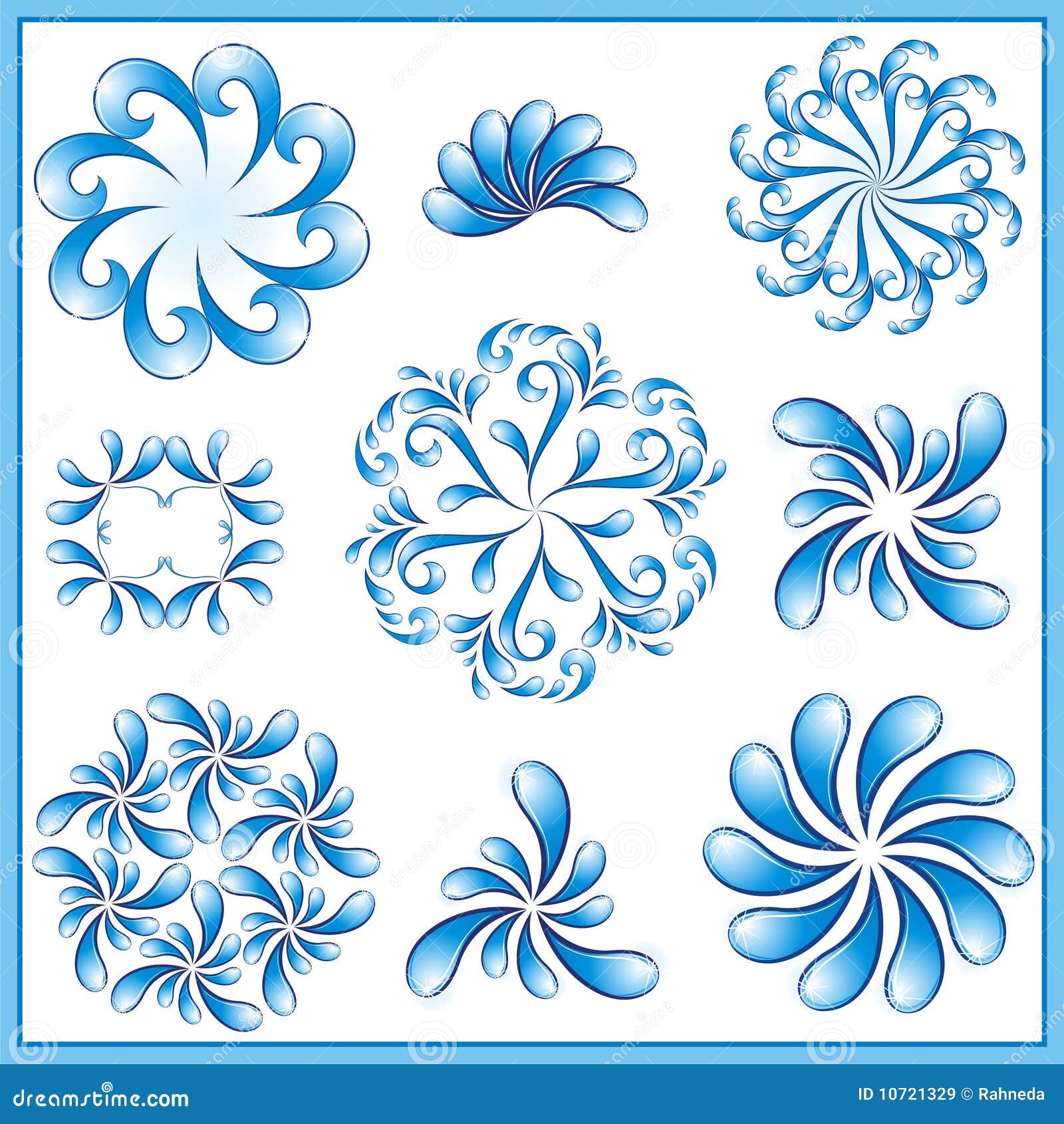Water design elements. stock vector. Illustration of blue - 10721329