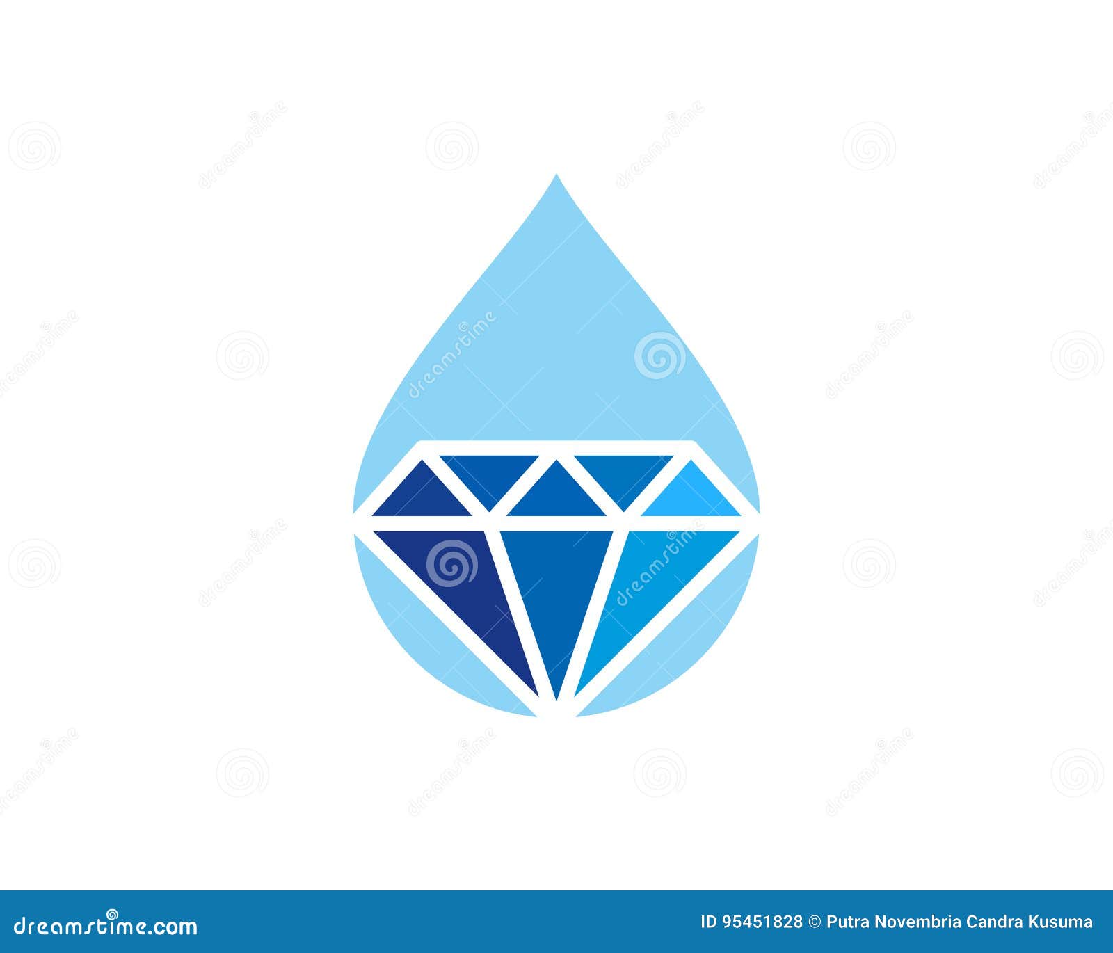 Water Diamond Icon Logo Design Element Stock Vector - Illustration of ...