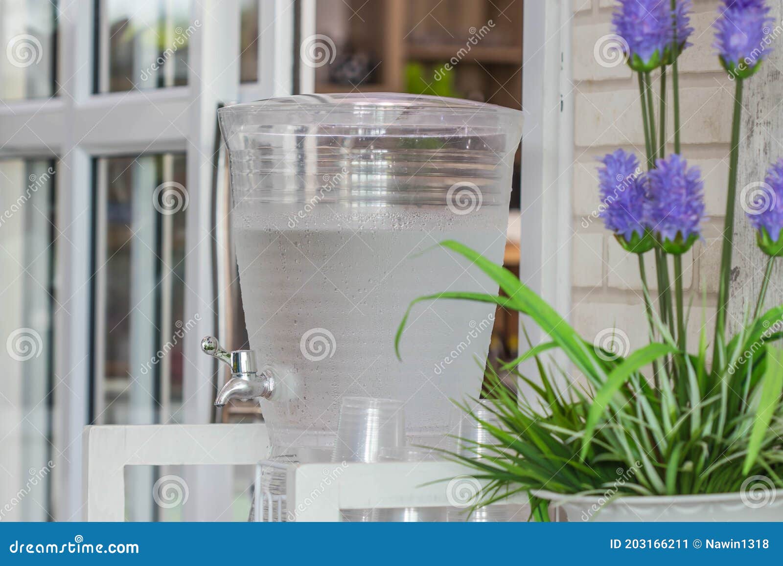 Water Dispenser in the Restaurant Stock Image - Image of temperature ...