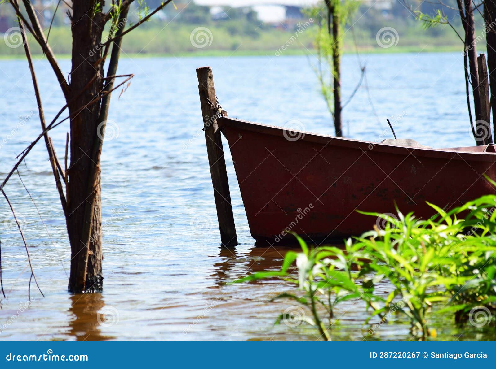 Water down the boat stock image. Image of vehicle, boating - 287220267