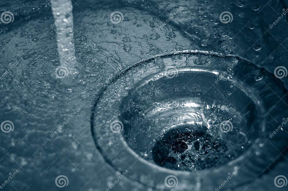 Water drain stock photo. Image of motion, pipe, bathroom - 7098052