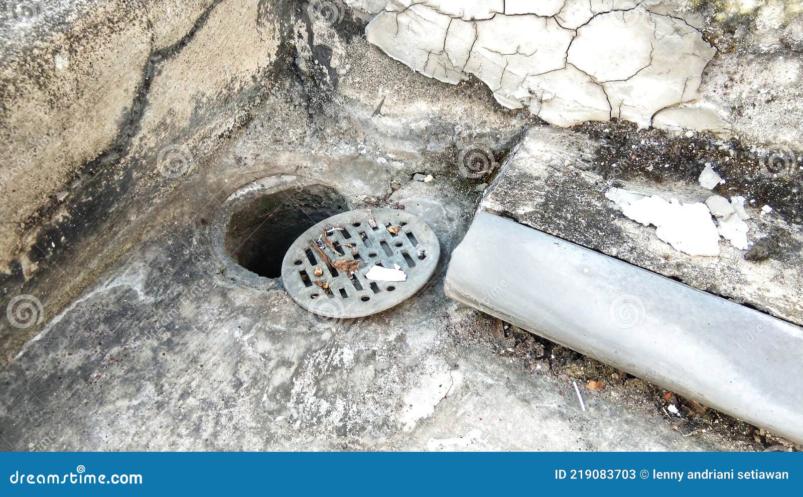 Water Drain Hole when the Lid is Open Stock Image - Image of floor ...