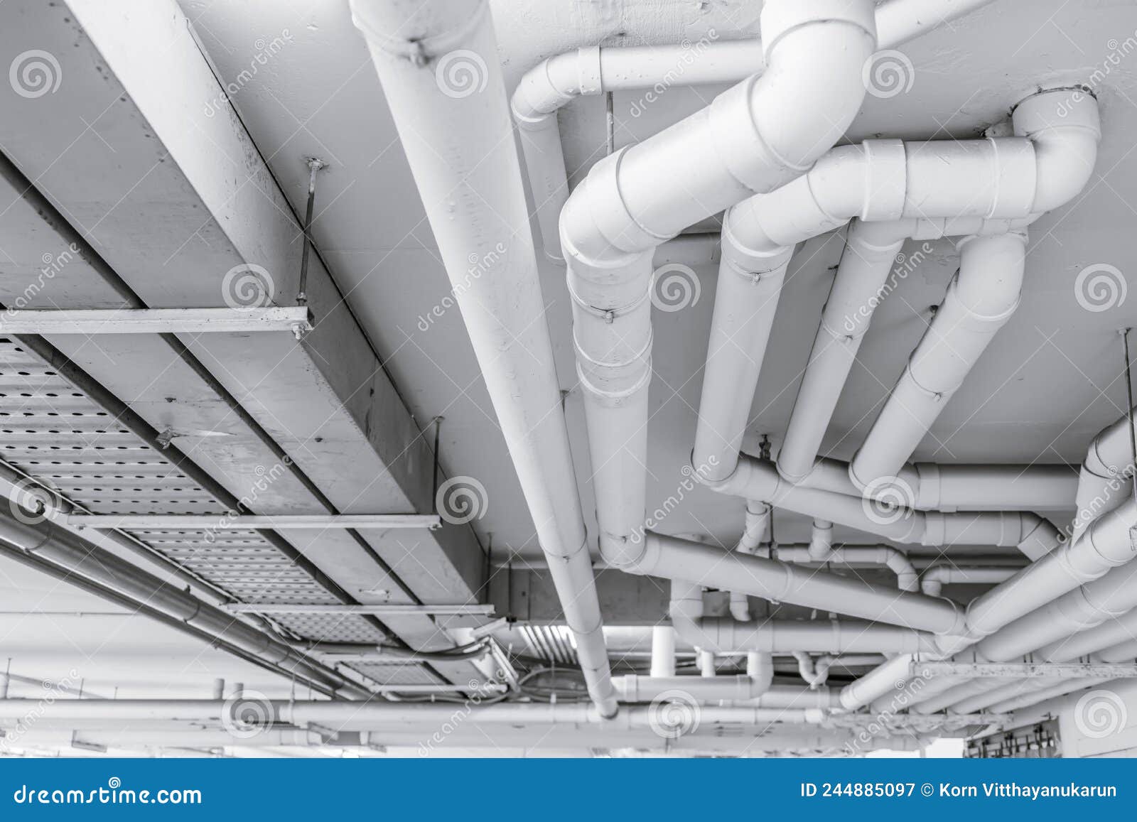 Water Drain Pipe System, Building Infrastructure of Water Tube ...