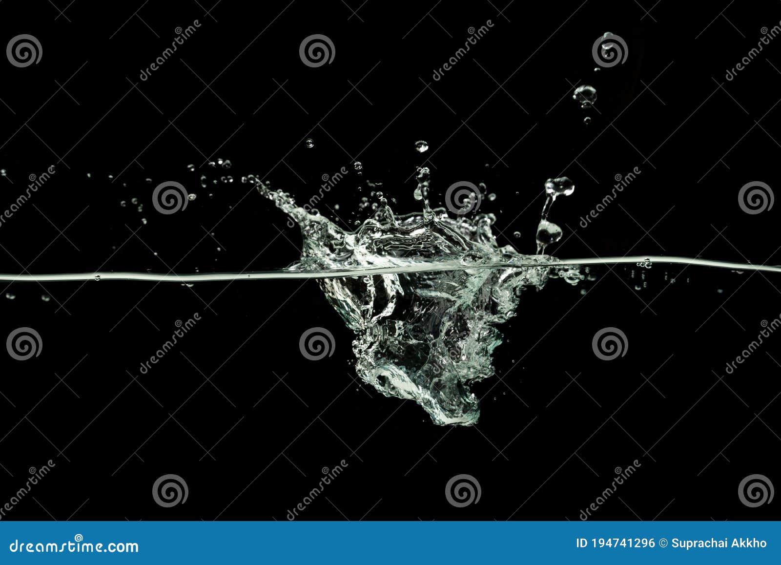 Water Wave Splash Isolated Black Background Stock Photo - Image of drip ...