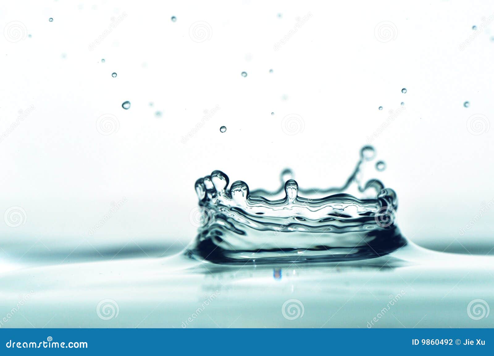 Water drip formed crown stock photo. Image of copy, nature - 9860492