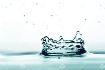 Water drip formed crown stock photo. Image of copy, nature - 9860492
