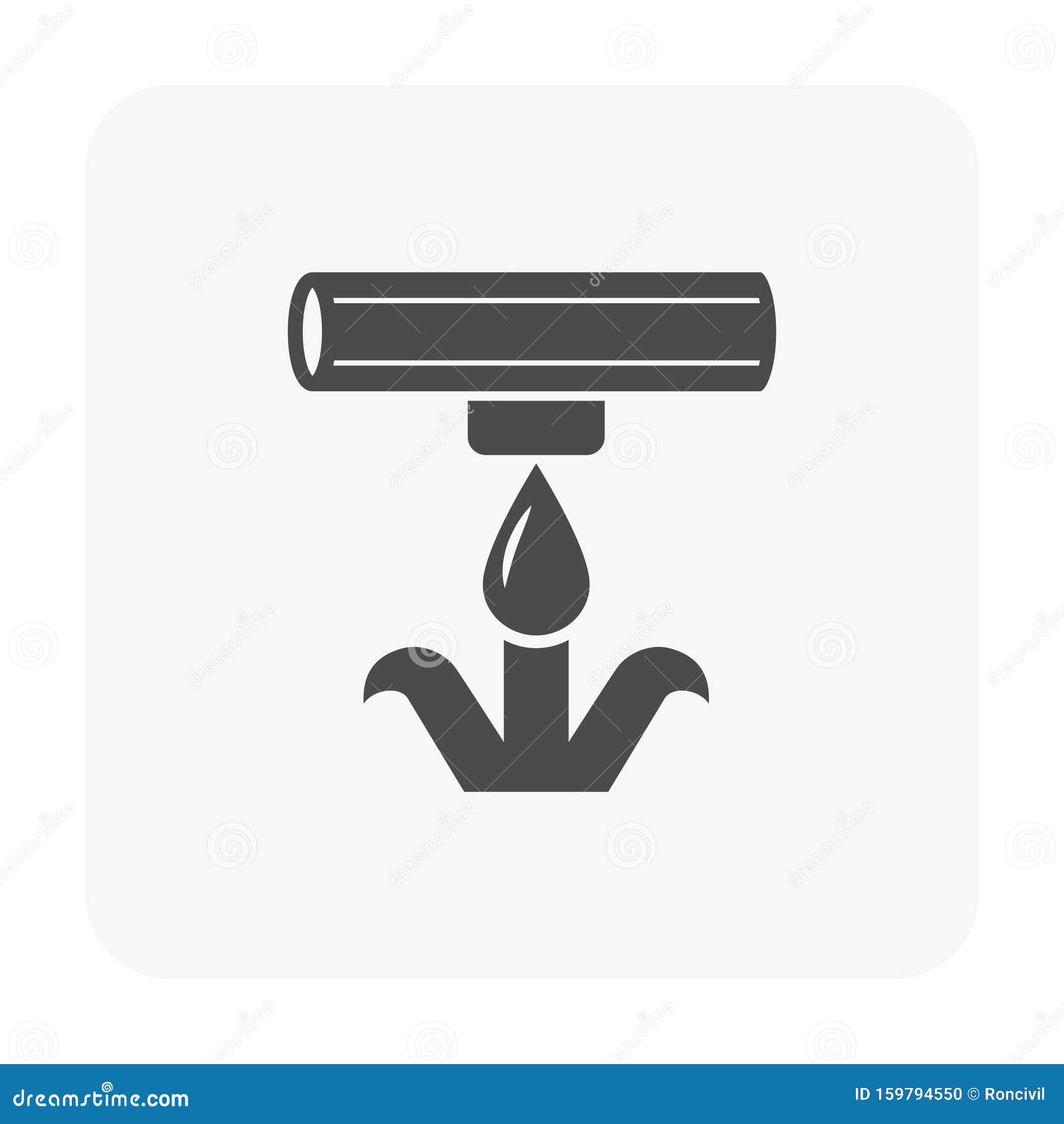 Water drip icon stock vector. Illustration of land, drip - 159794550