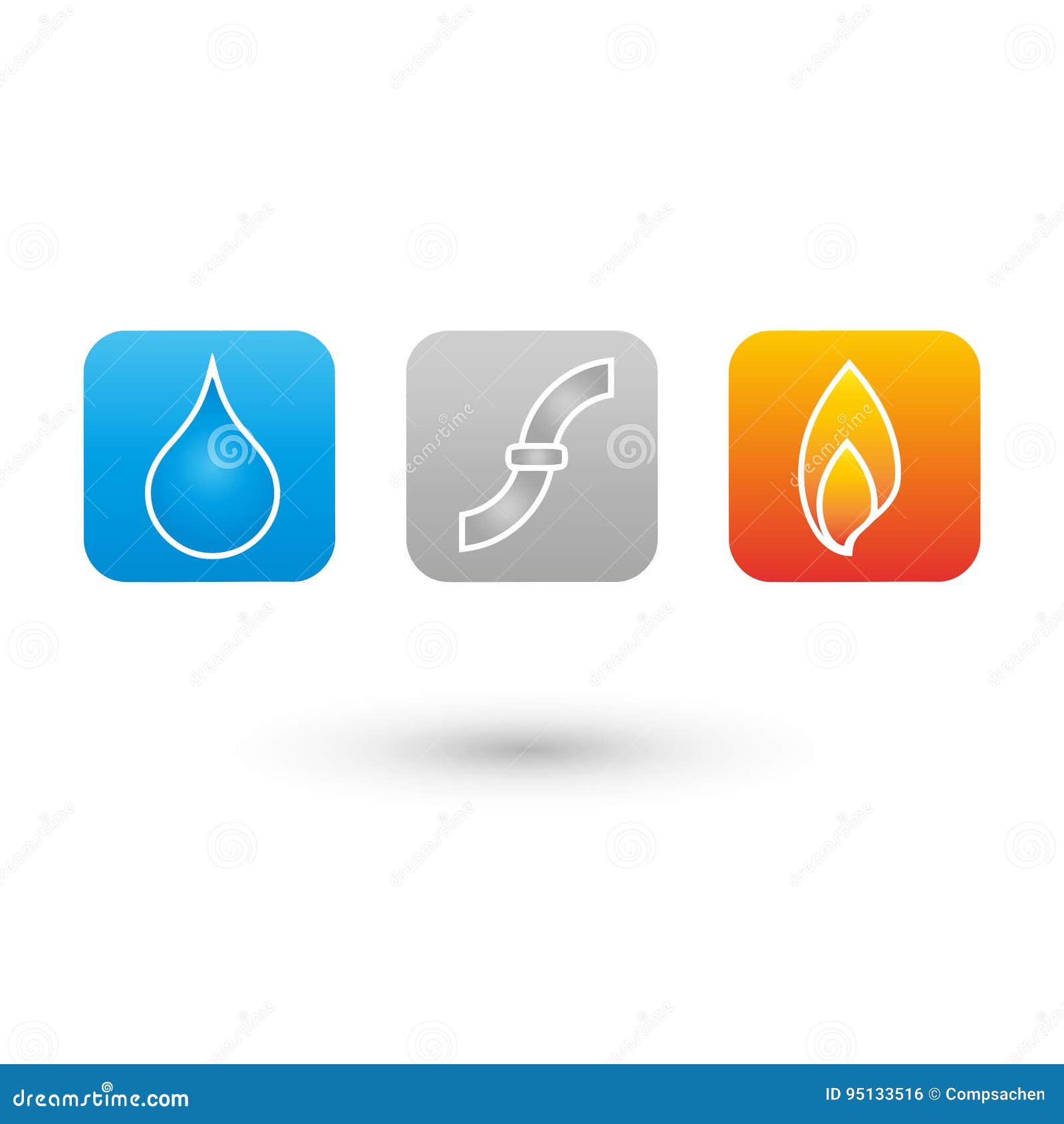 Water Dripping, Fire and Pipes, Plumber and Plumbing Logo Stock Vector ...