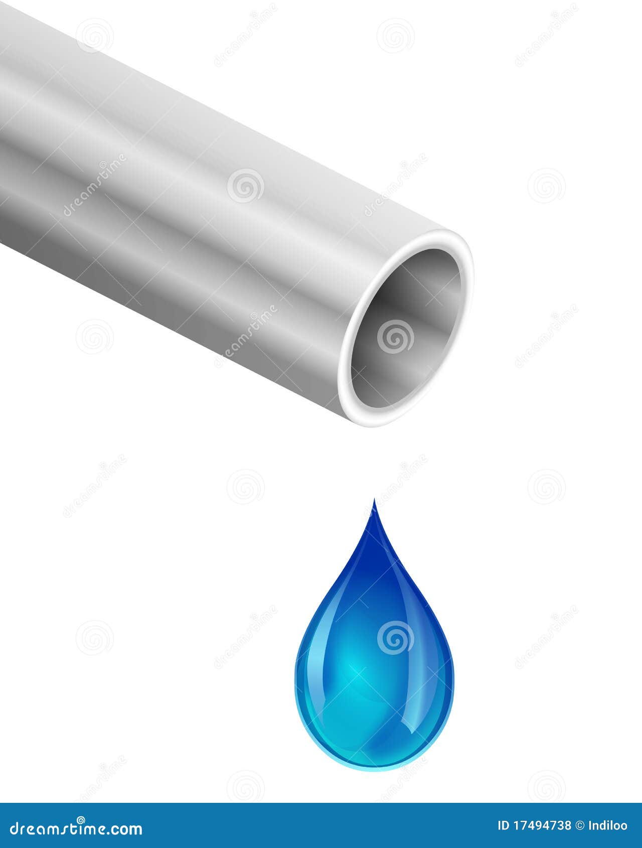 Water dripping from pipe stock illustration. Illustration of nature ...