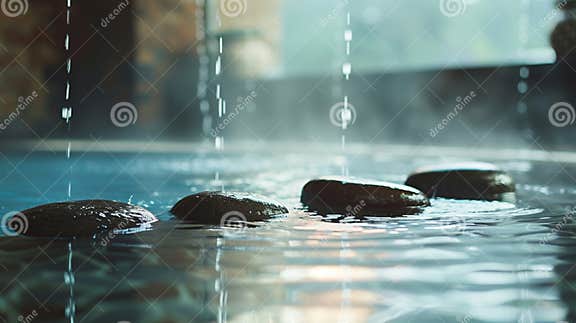 Water Dripping on the Stone Relax Stock Image - Image of nature ...