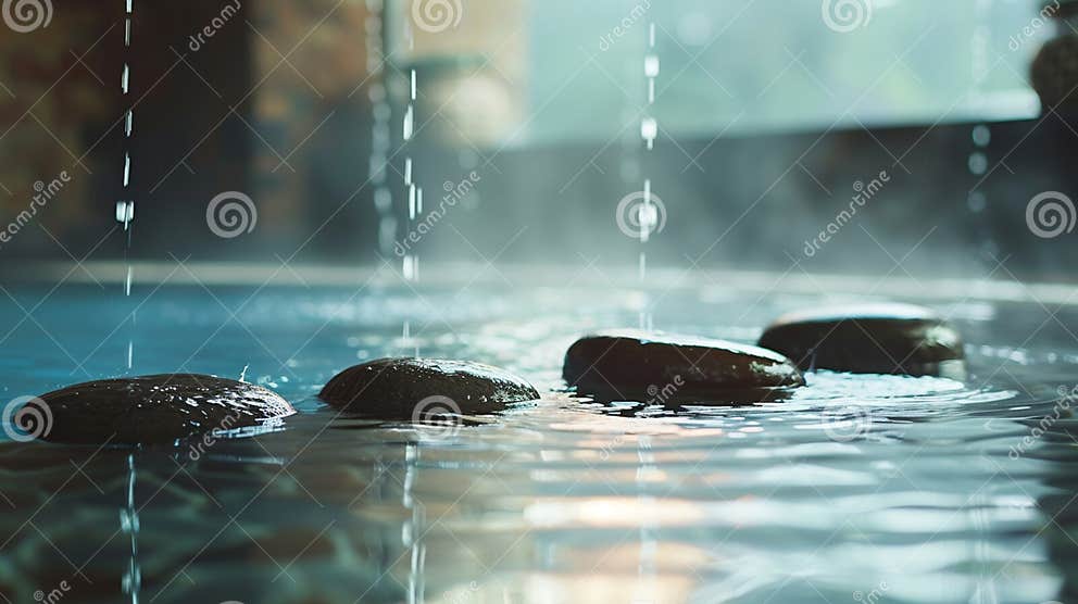 Water Dripping on the Stone Relax Stock Image - Image of nature ...