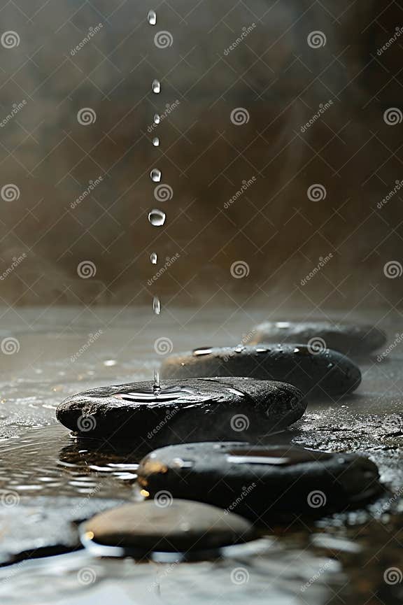 Water Dripping on the Stone Relax Stock Photo - Image of drop, nature ...