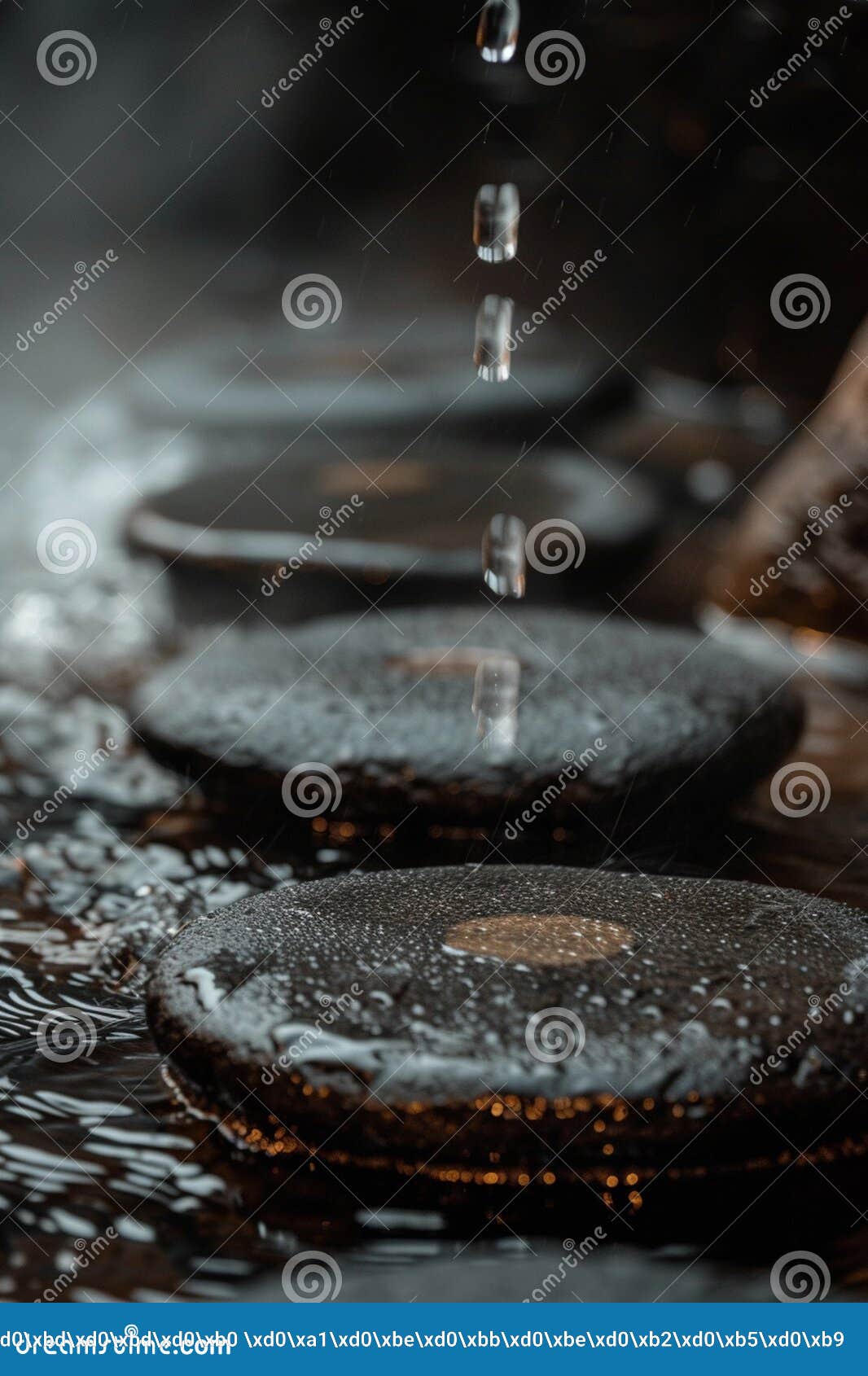 Water Dripping on the Stone Relax Stock Photo - Image of clear ...