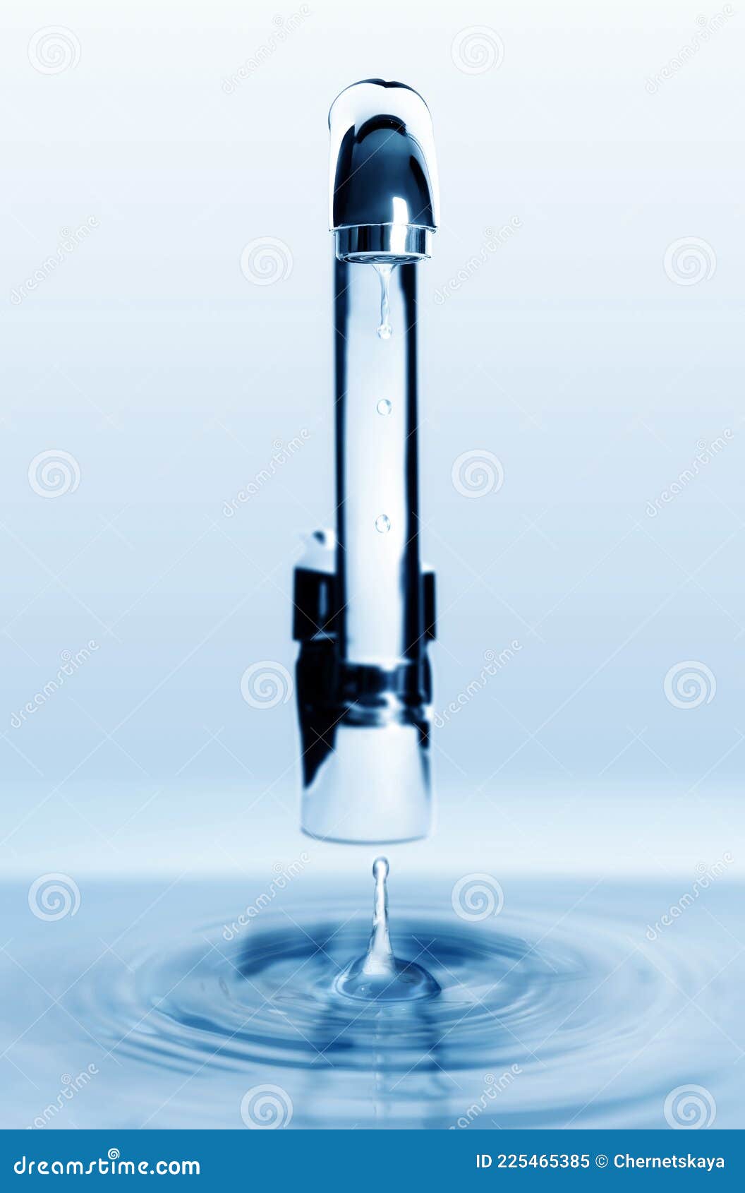 Water Dripping from Tap with Splash Stock Image - Image of blue, aqua ...