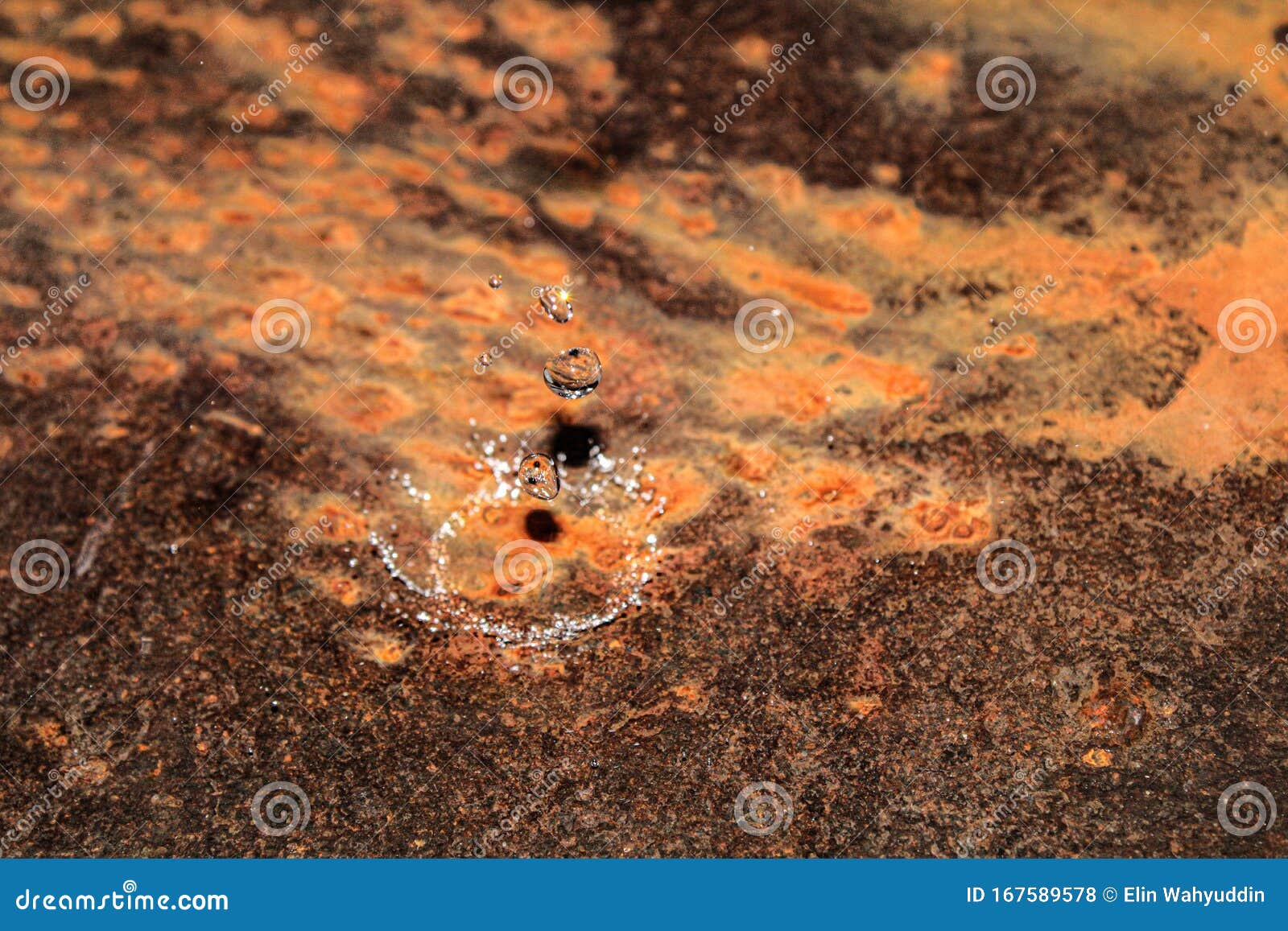 Water Drips on a Rusty Iron Surface Stock Photo - Image of rusty, clear ...