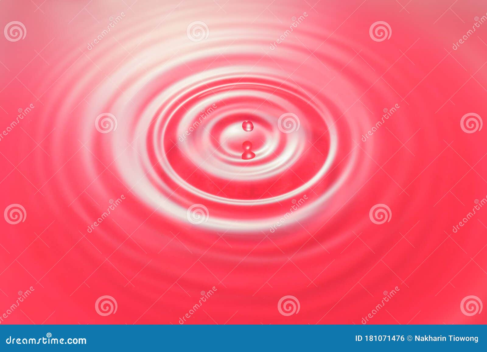 Red Water Drop and Waves Around Stock Photo - Image of nature, beauty ...