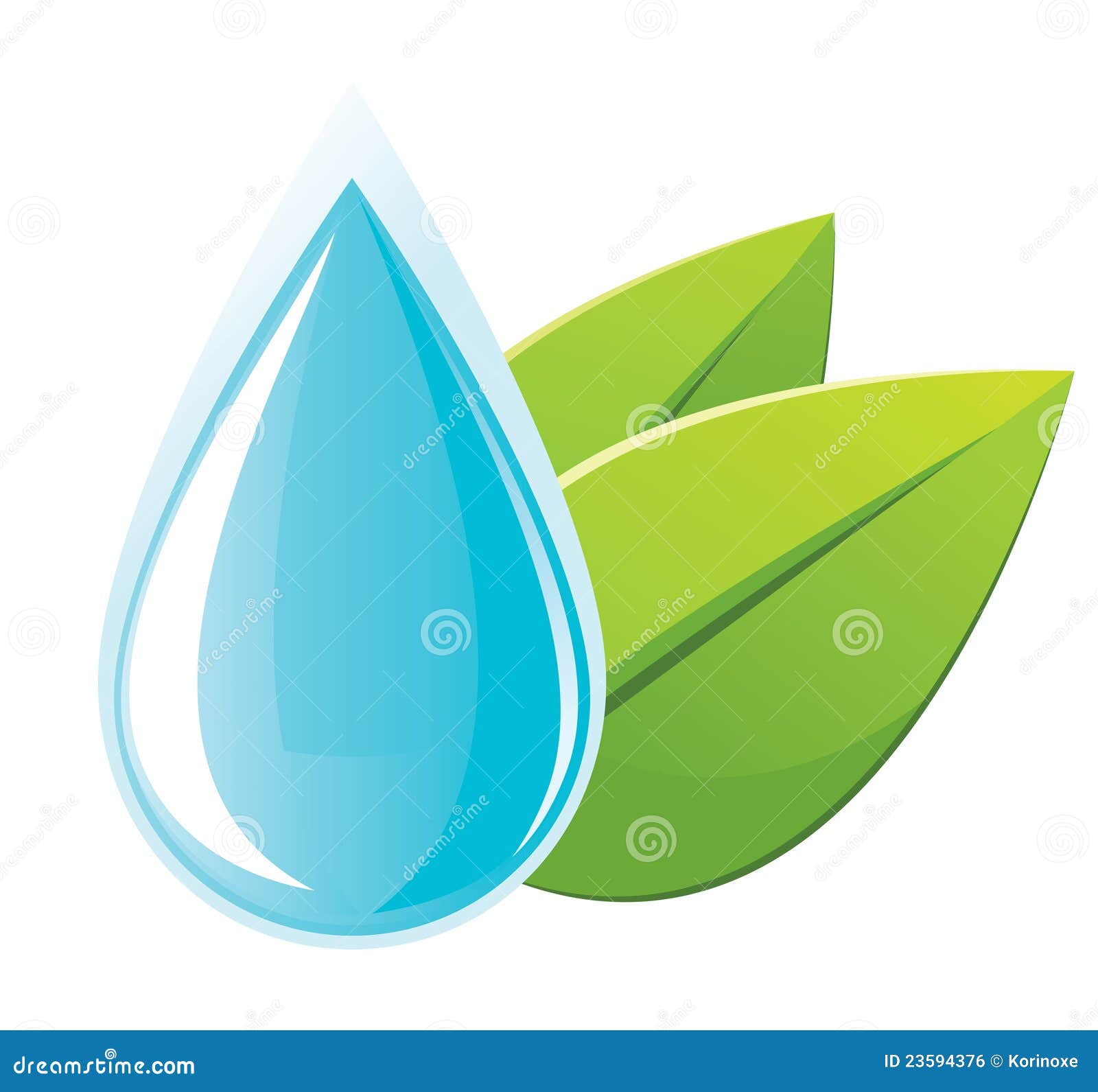 Water drop stock vector. Illustration of plant, freshness - 23594376