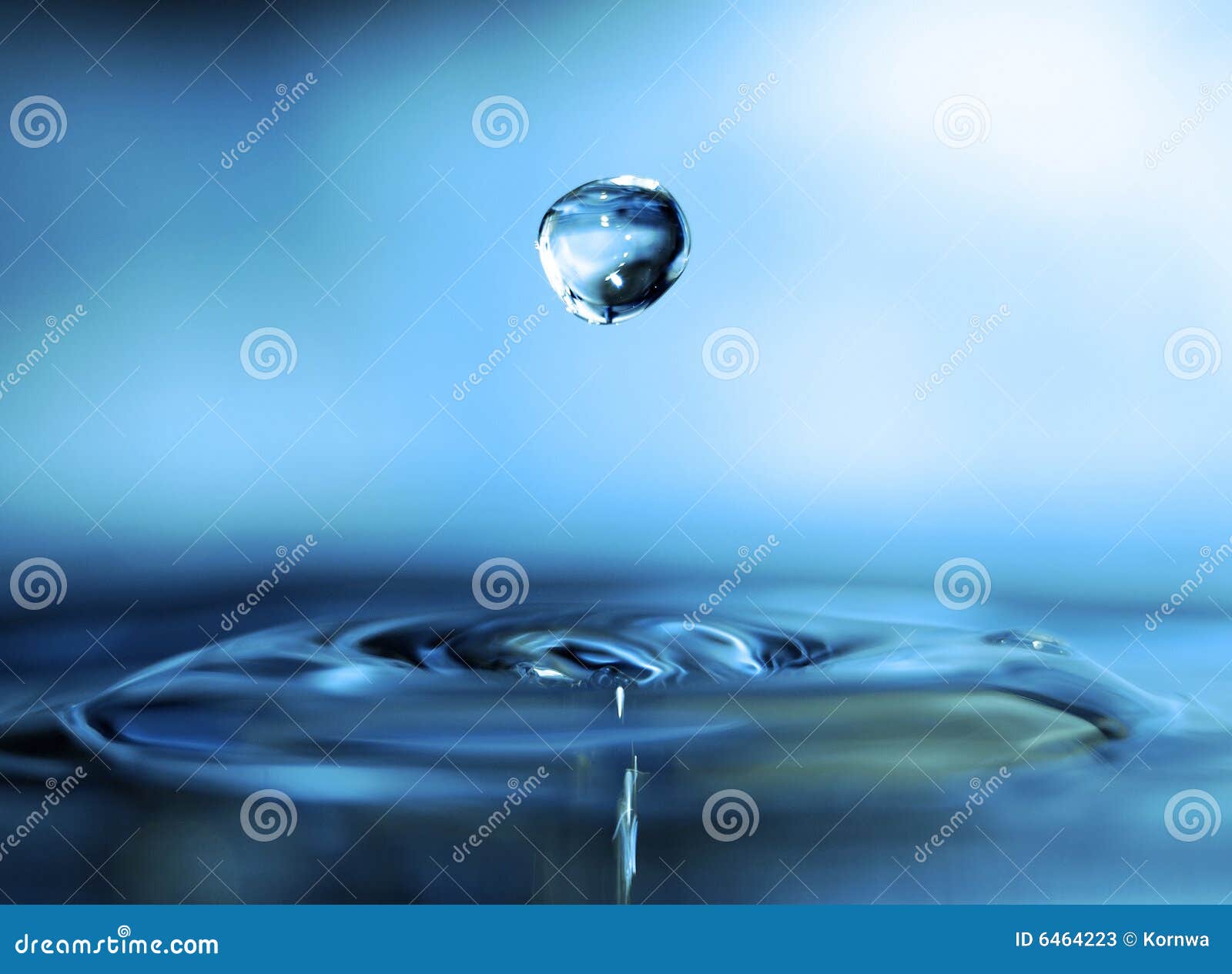 Water Drop Falling Into Water Making A Concentric Circles Stock Photo ...