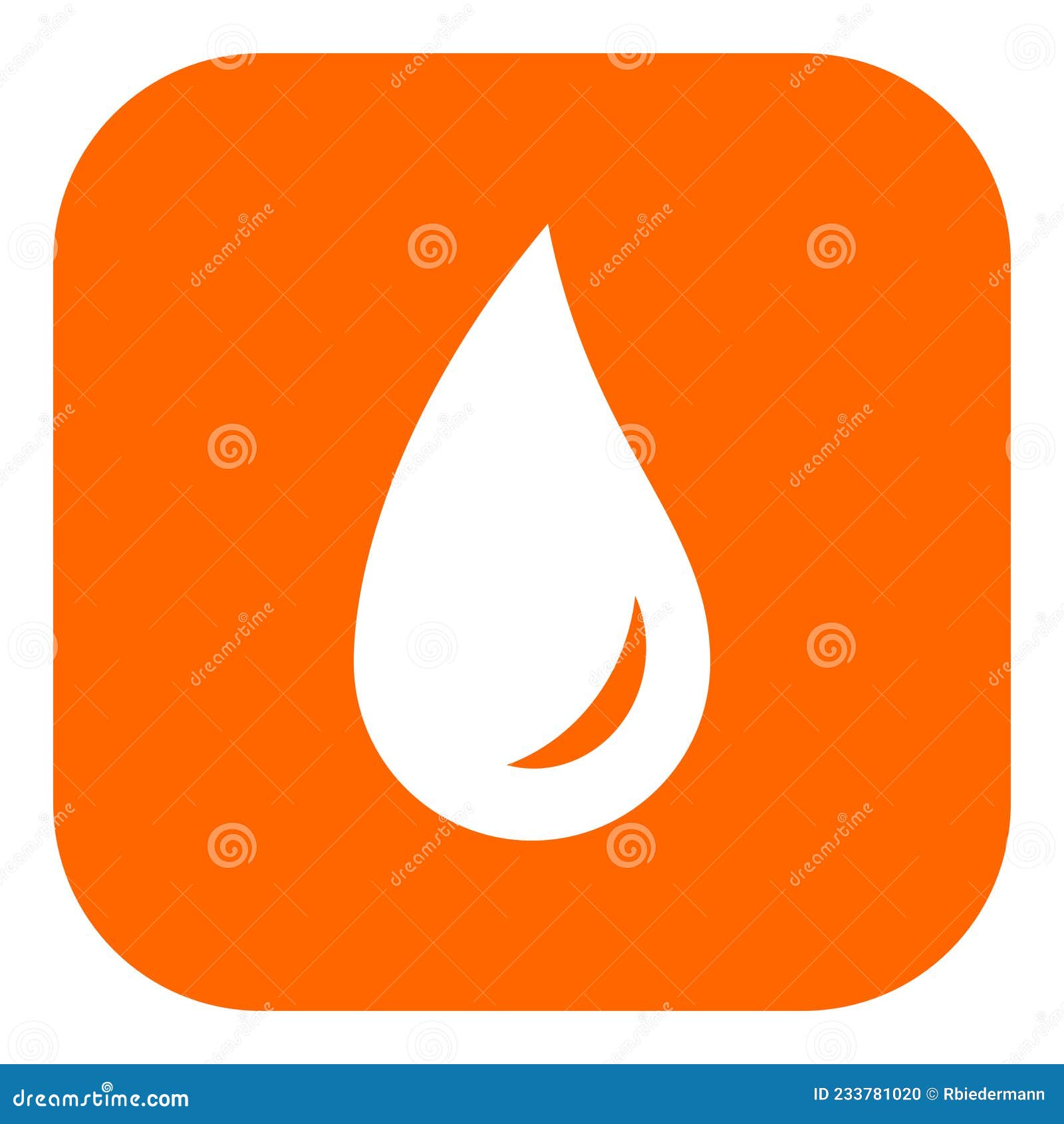 Water drop and app icon stock vector. Illustration of orange - 233781020