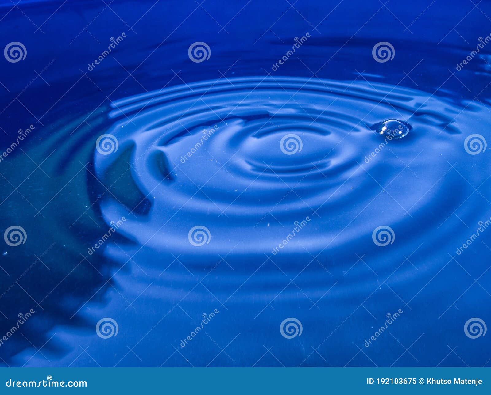 Water Drop Around Water Waves Stock Image - Image of drop, blue: 192103675