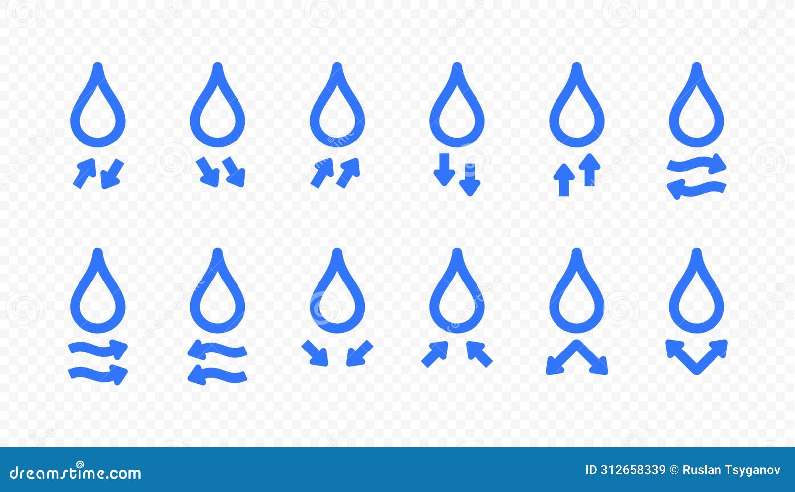 Water Drop and Arrows Vector Design Stock Vector - Illustration of pure ...