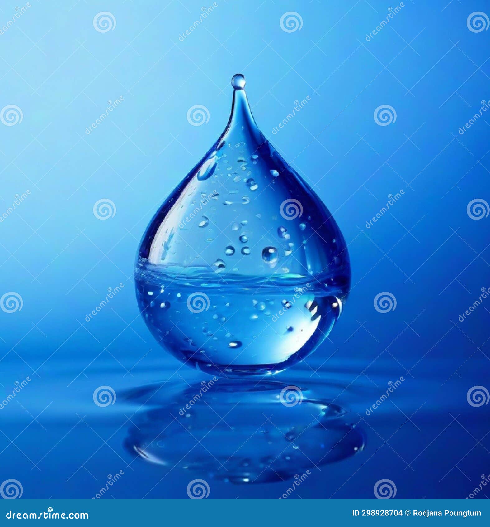 Water Drop Background, Blue, Gradient, Blue, White Stock Illustration ...