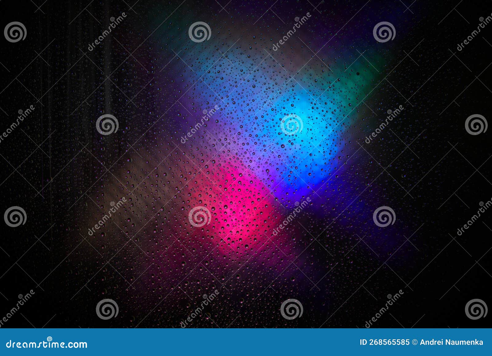 Water Drop Background. Image Refraction of Light. Defocused Color ...