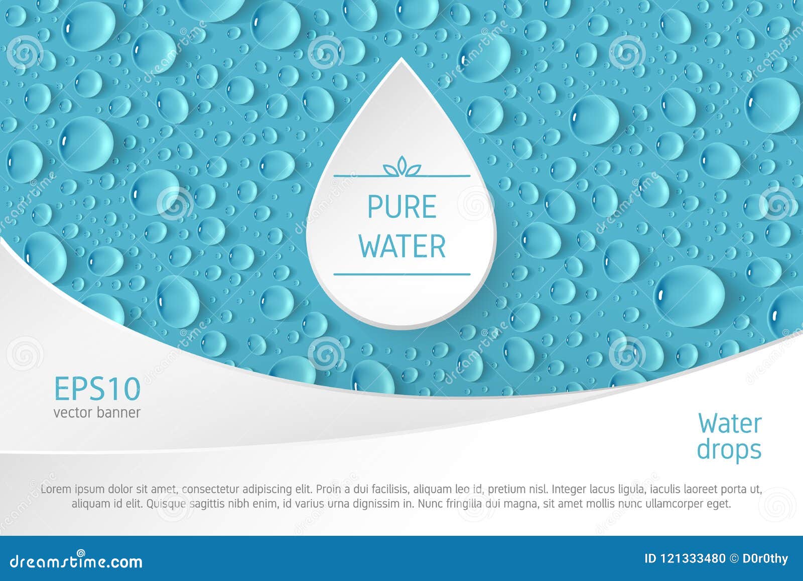 Water drop banner stock vector. Illustration of presentation - 121333480