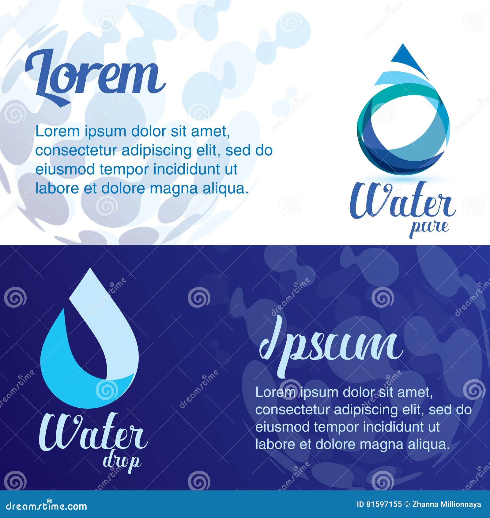 Water drop banner template stock vector. Illustration of environment ...