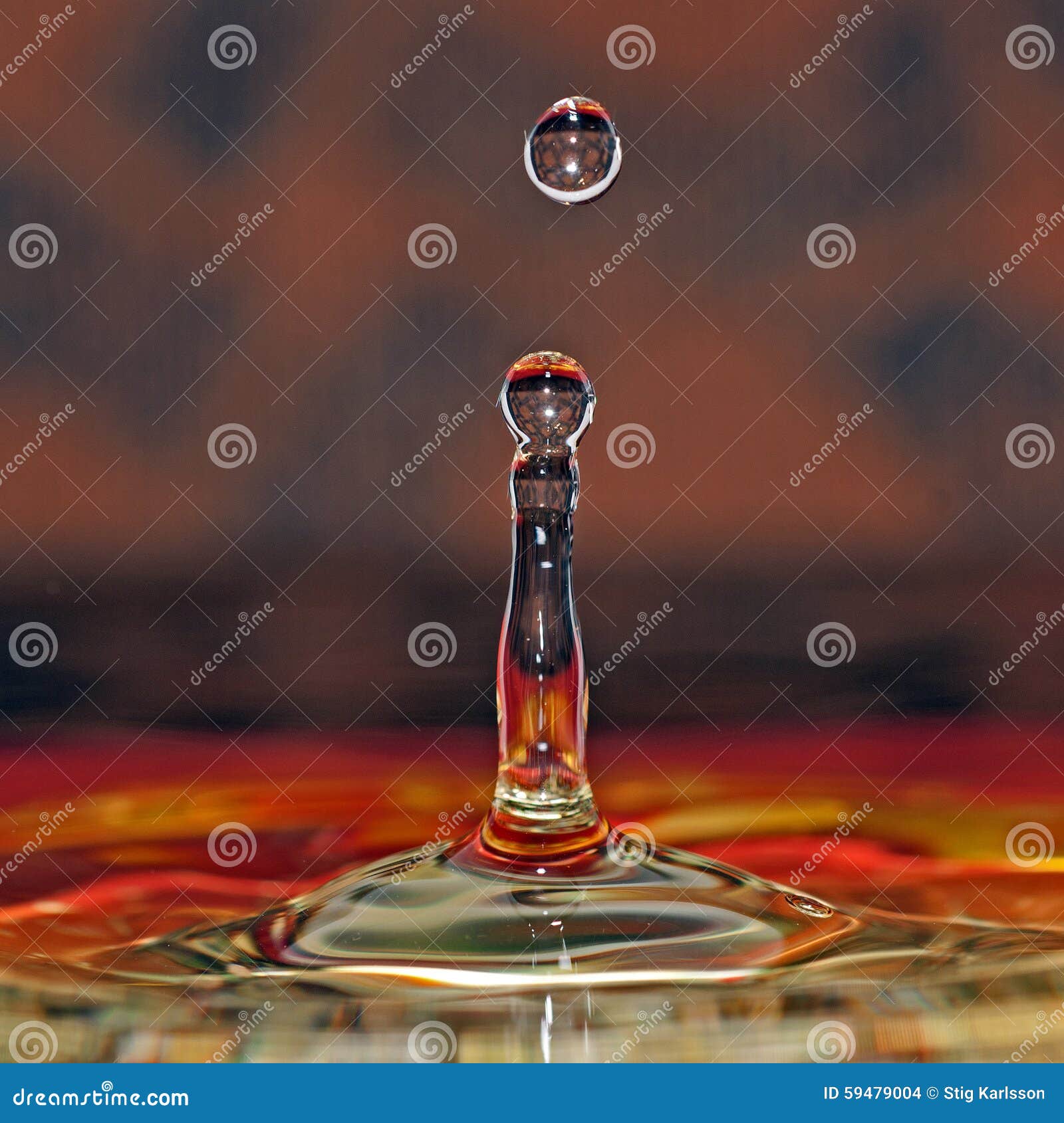 Water Drop in Beautiful Colors Stock Photo - Image of colour, water ...