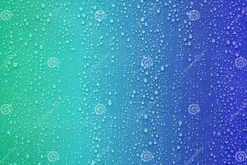 Water Drop on Blue Color Gradient Background. Stock Photo - Image of ...