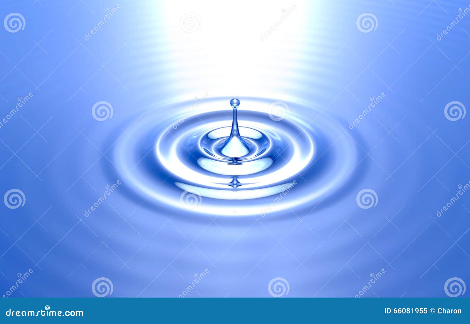 Pure Water Drop Ripples Blue Background Stock Image - Image of abstract ...