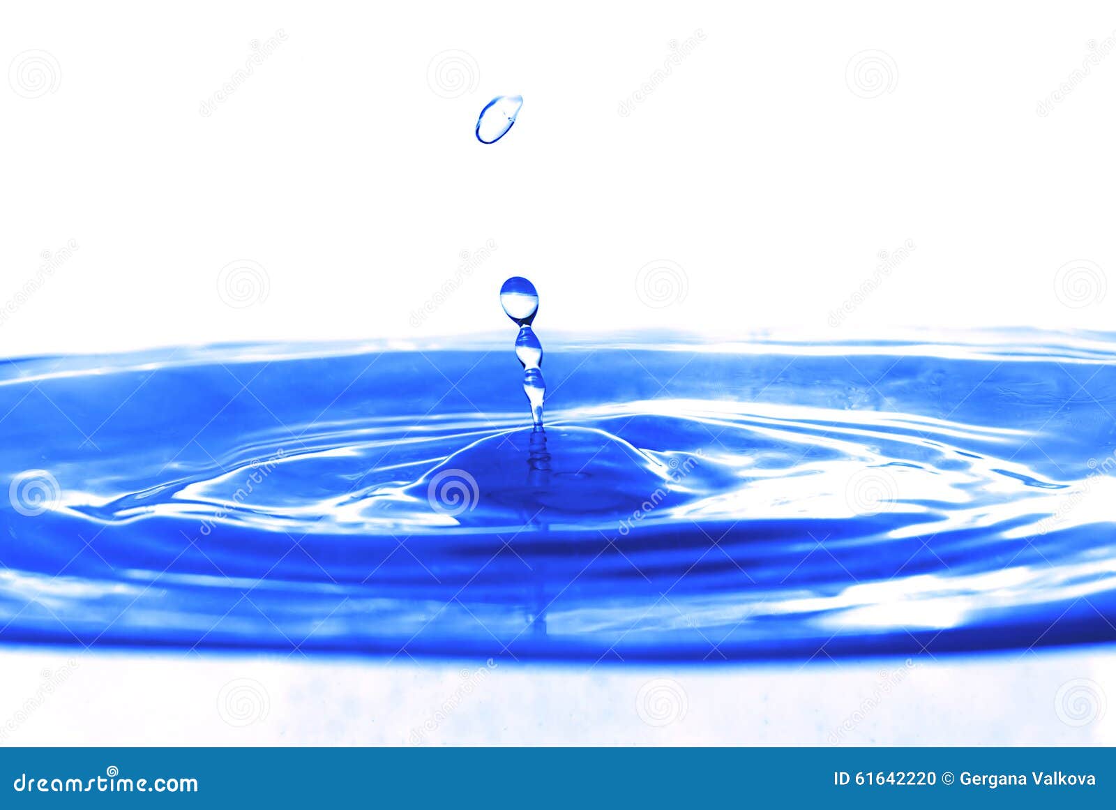 Water Drop Blue Studio Isolated Stock Photo - Image of water, motion ...