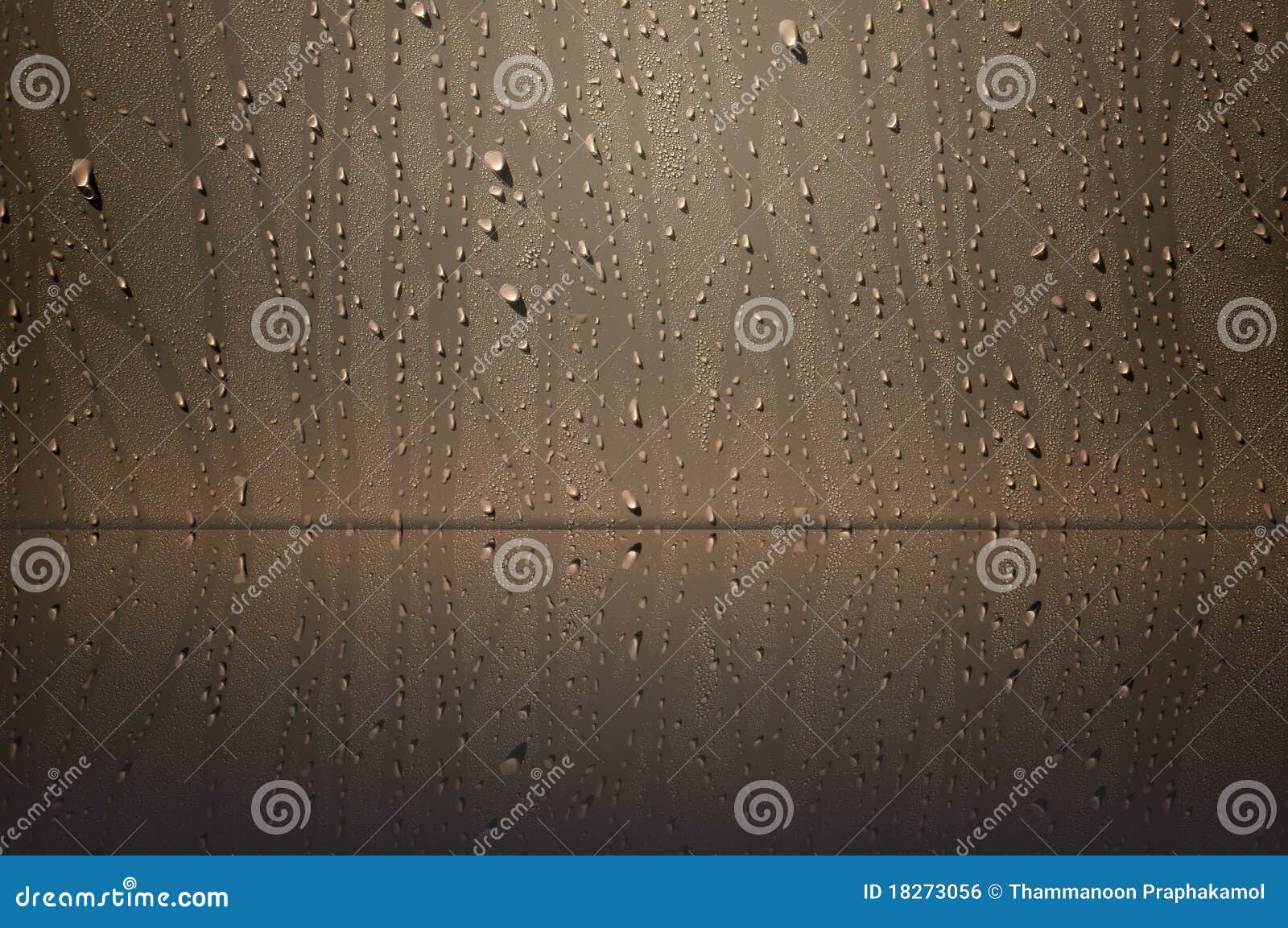 Water Drop on the Brown Wall with Reflction Stock Photo - Image of ...