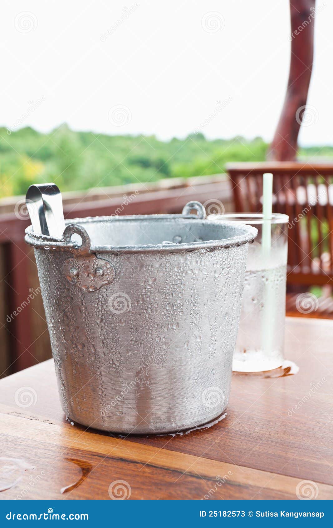 Water drop on bucket stock image. Image of frost, winter - 25182573