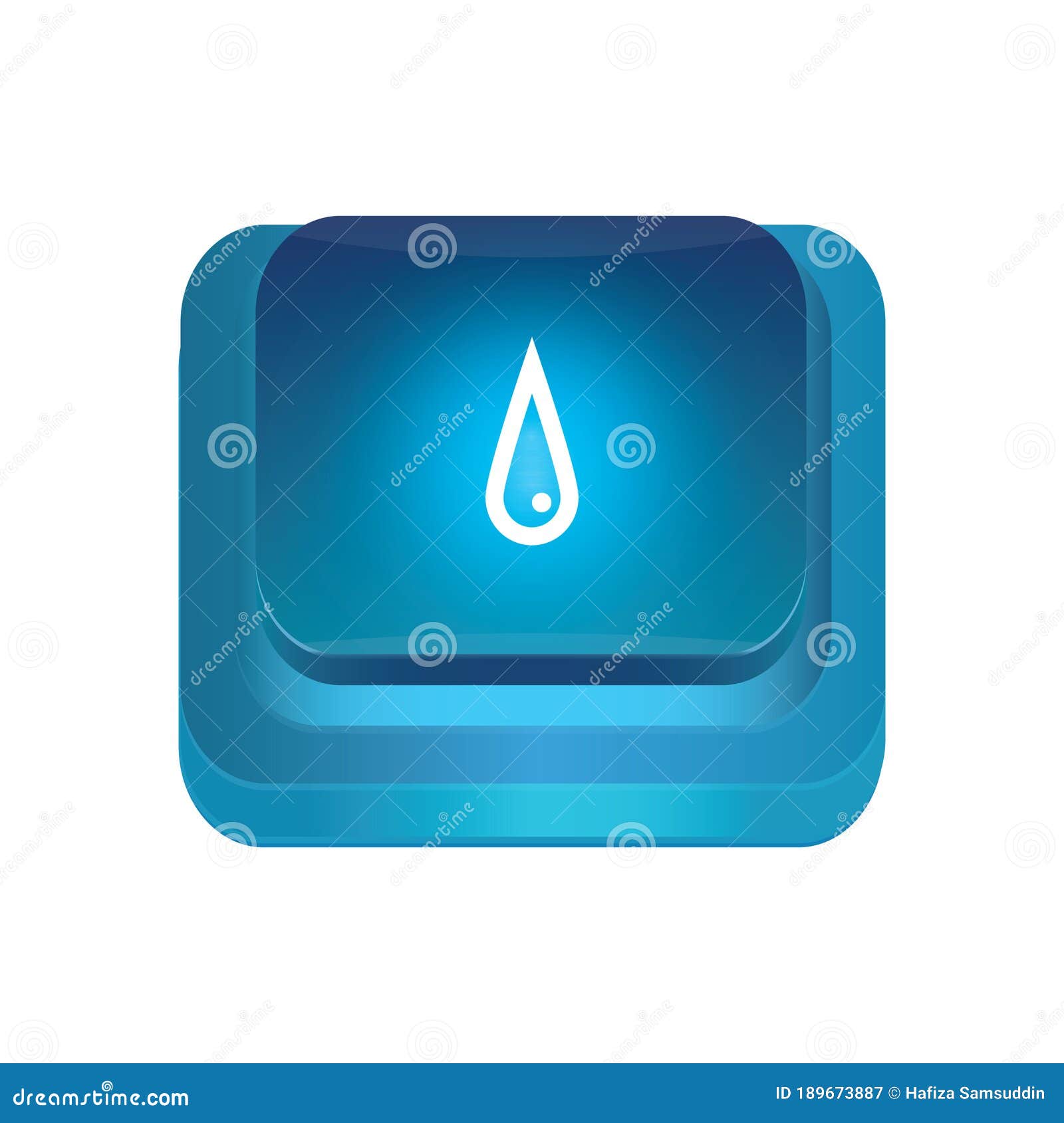 Water Drop Button. Vector Illustration Decorative Design Stock Vector ...