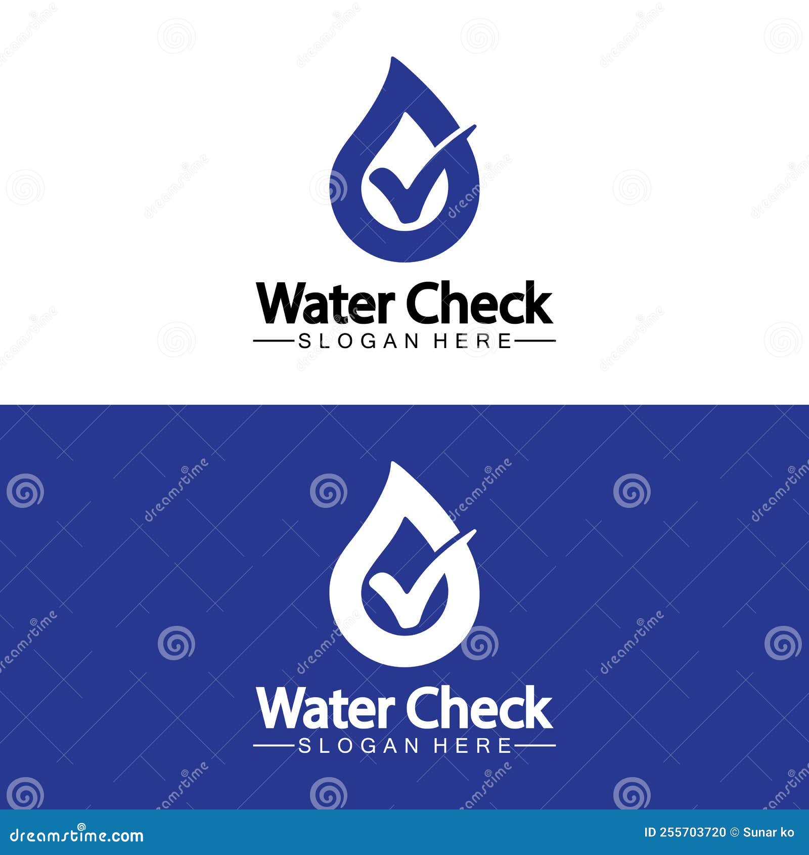 Water Drop Check Logo Vector Icon Illustration Stock Vector ...