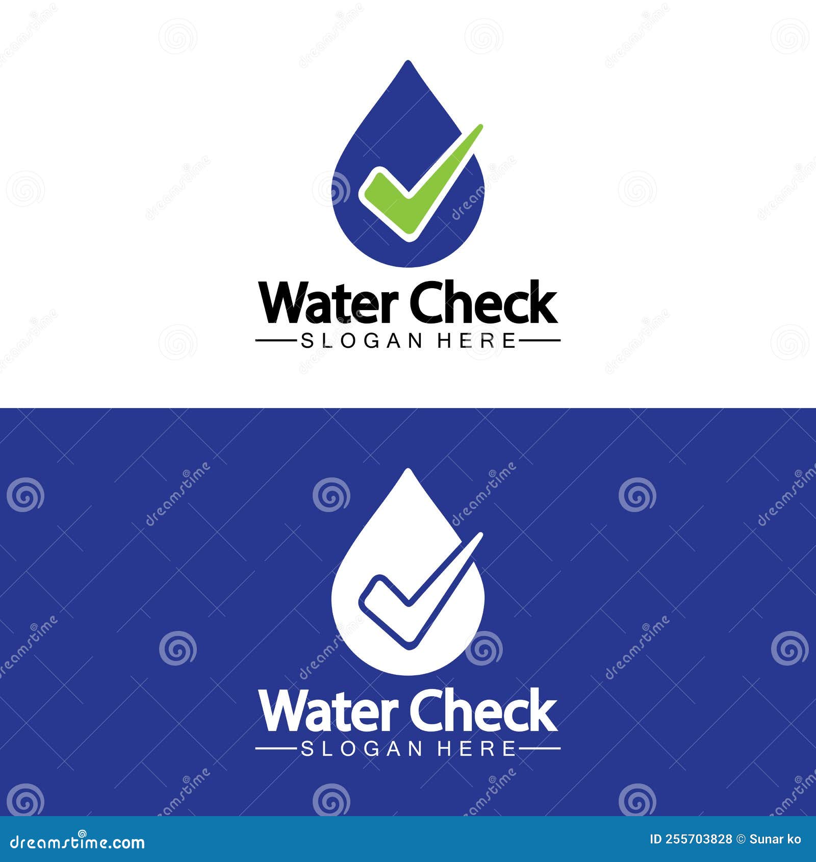 Water Drop Check Logo Vector Icon Illustration Stock Vector ...