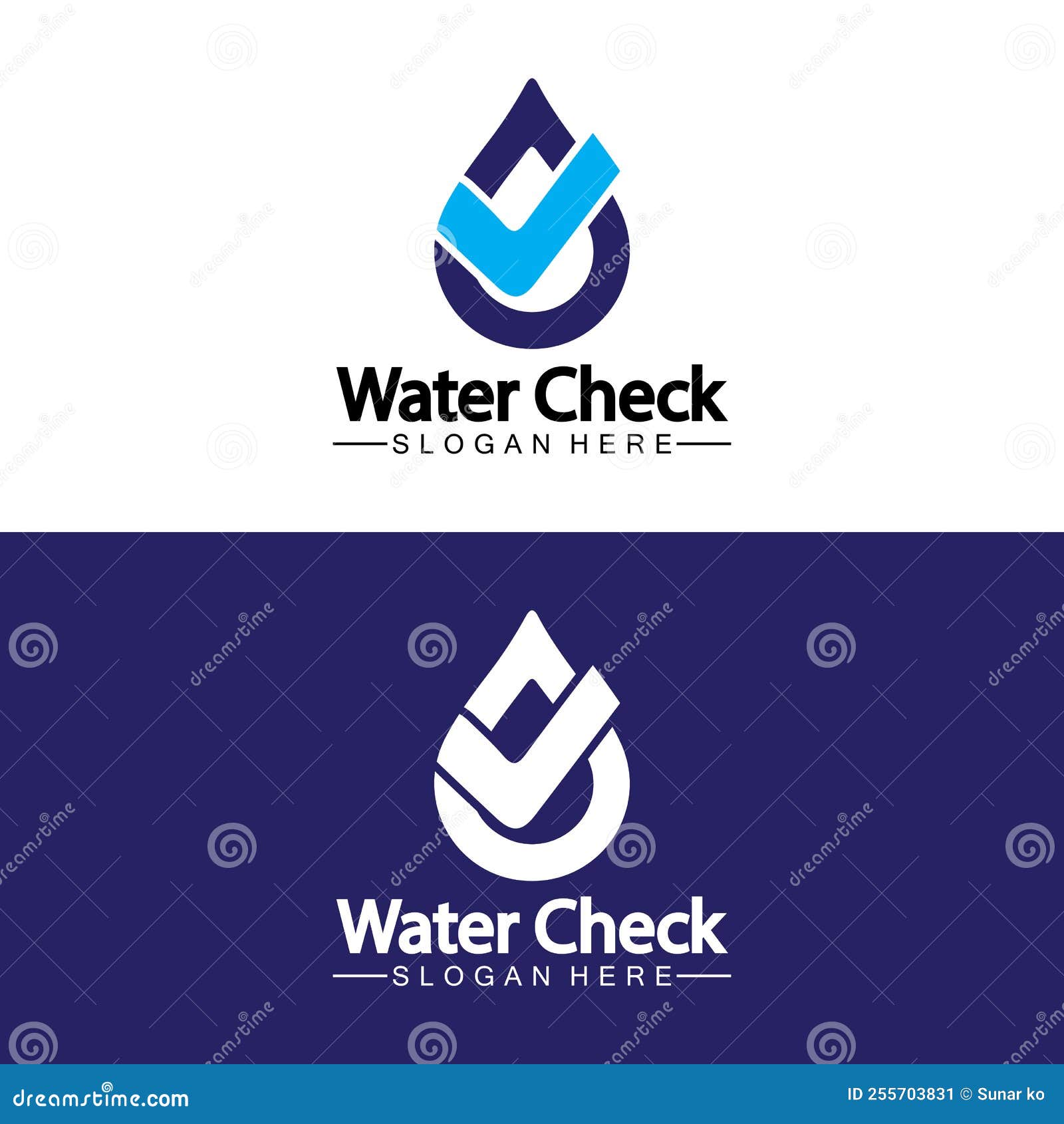 Water Drop Check Logo Vector Icon Illustration Stock Vector ...
