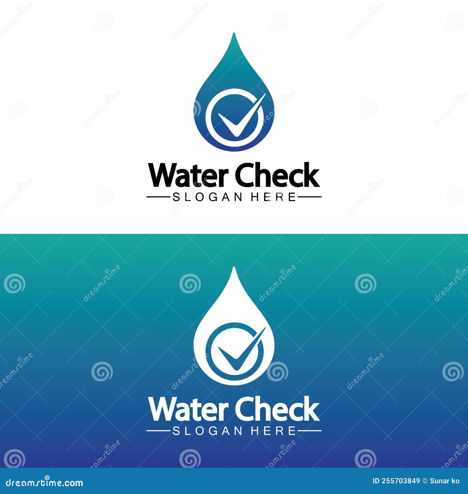 Water Drop Check Logo Vector Icon Illustration Stock Vector ...