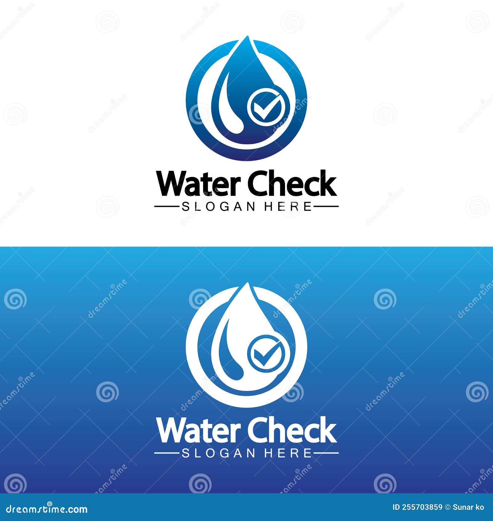 Water Drop Check Logo Vector Icon Illustration Stock Vector ...