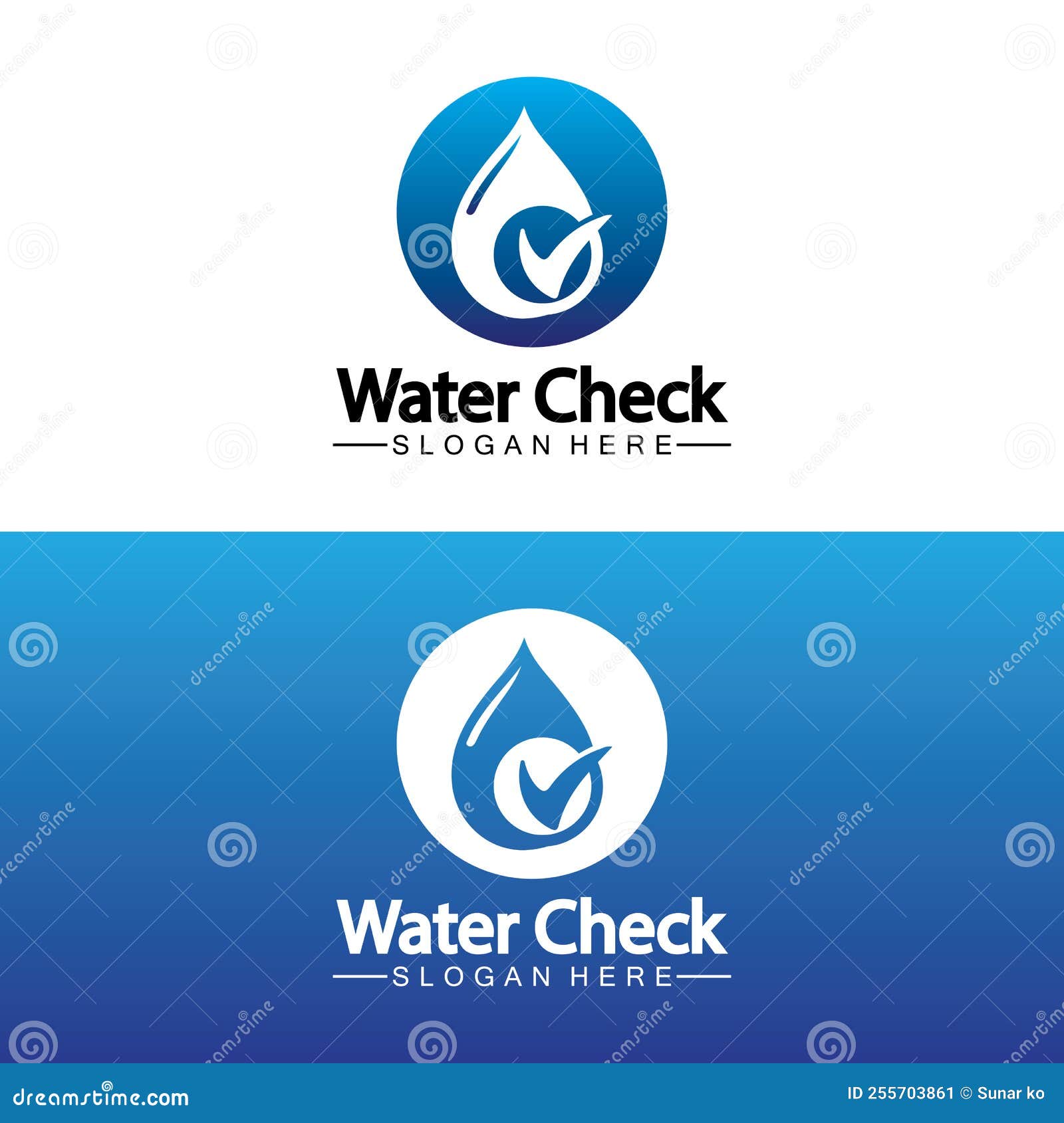 Water Drop Check Logo Vector Icon Illustration Stock Vector ...