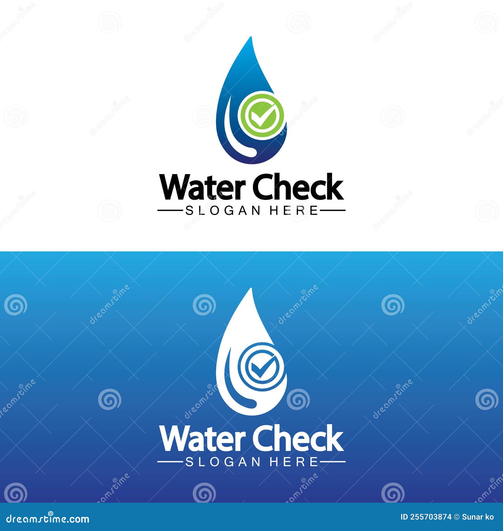 Water Drop Check Logo Vector Icon Illustration Stock Vector ...