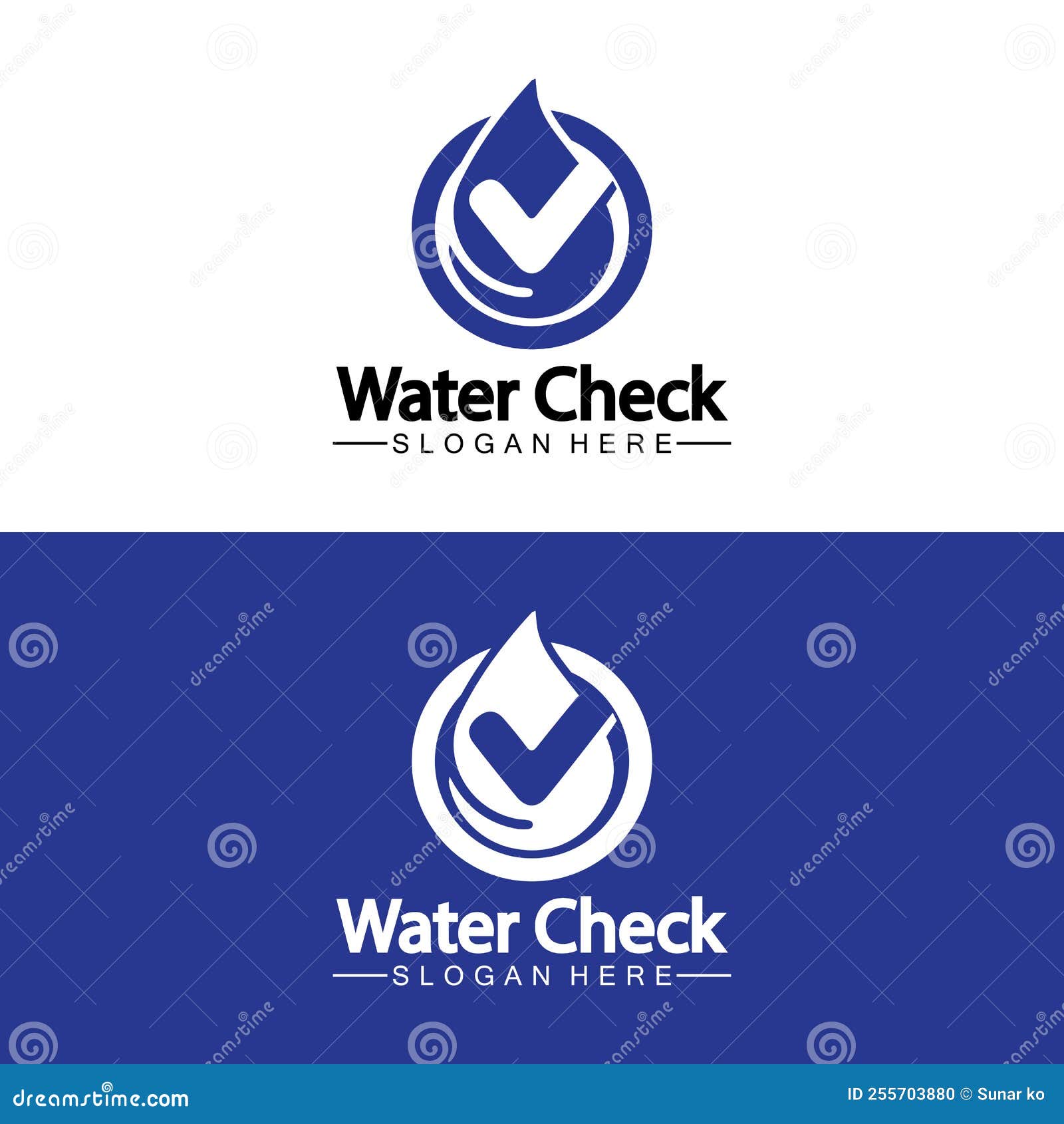 Water Drop Check Logo Vector Icon Illustration Stock Vector ...