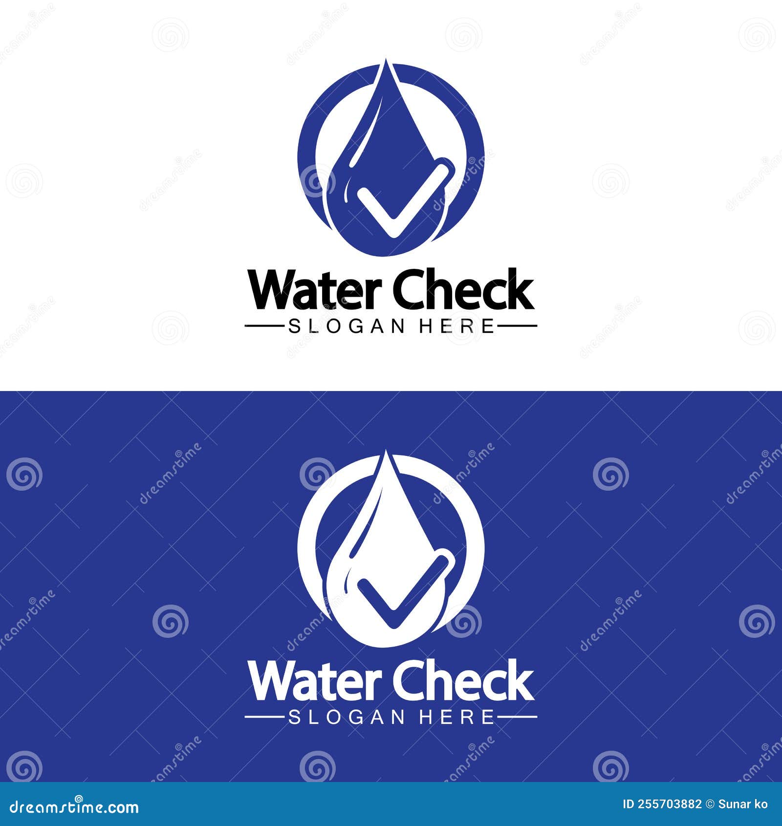 Water Drop Check Logo Vector Icon Illustration Stock Vector ...