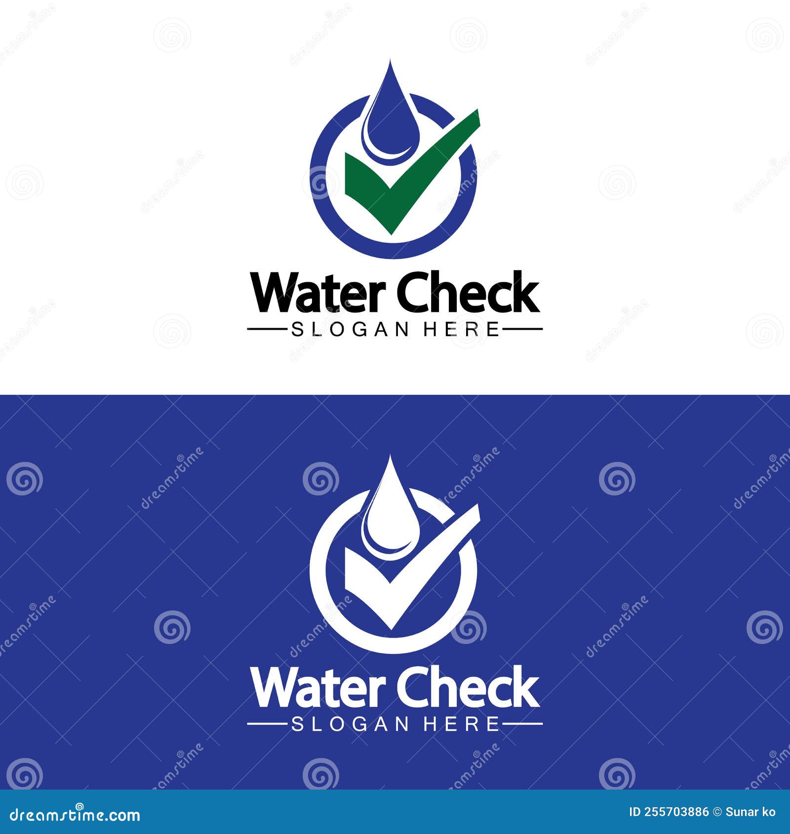 Water Drop Check Logo Vector Icon Illustration Stock Vector ...